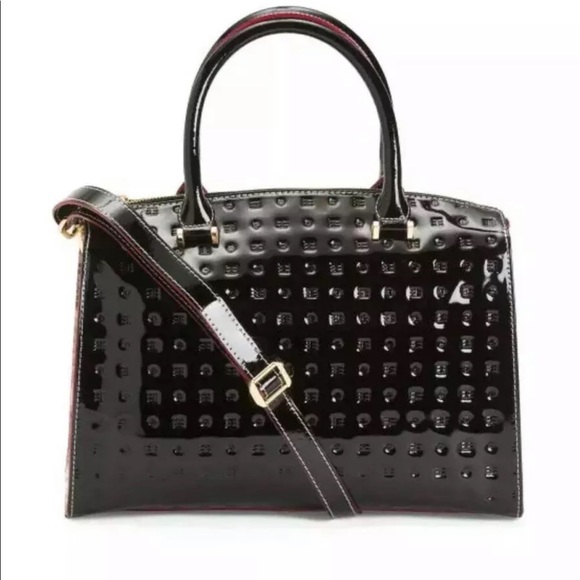 Arcadia | Bags | Arcadia Black Python Sides Patent Leather Italian ...